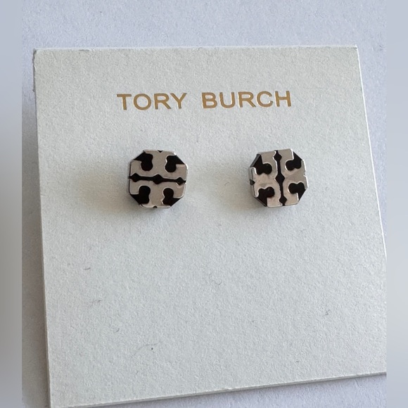 Tory Burch | Jewelry | Tory Burch Signature Logo Hexagonal Stud ...